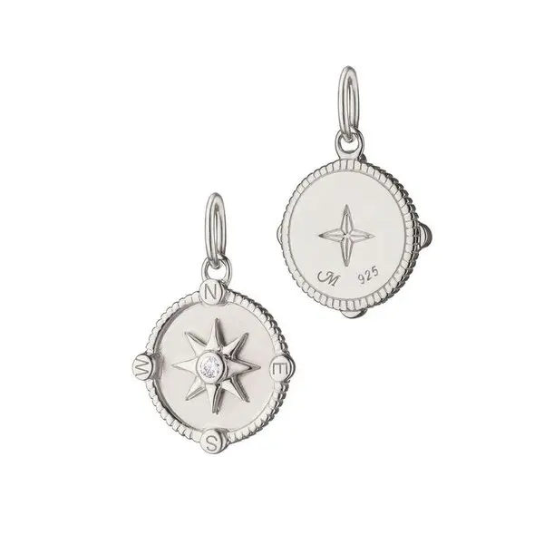 Monica Rich Kosann Mini Adventure Compass Charm - Ss