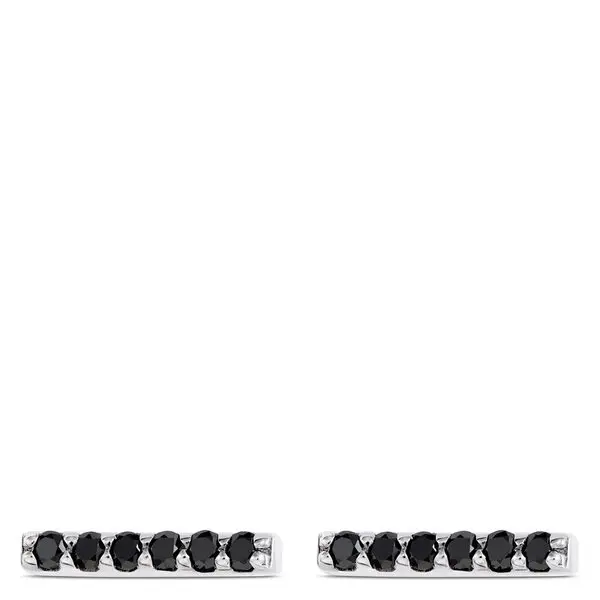 Benbridge Diamond Bar Stud Earrings - Black