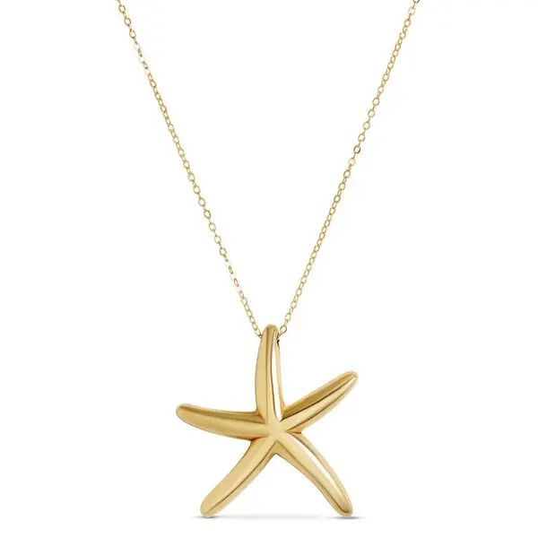 TOSCANO Starfish Pendant Necklace In 14k Yellow Gold - Yg