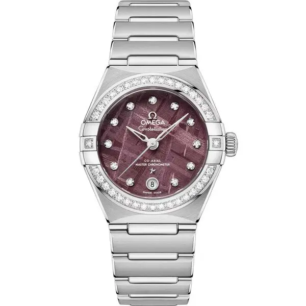 Omega Constellation Steel Watch With Purple Meteorite Dial - Stainless Steel