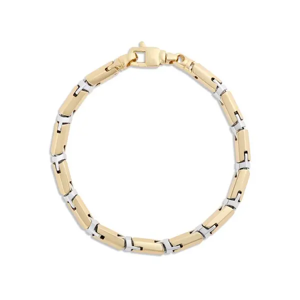 TOSCANO 14k Gold Hinged Link Bracelet - Tt