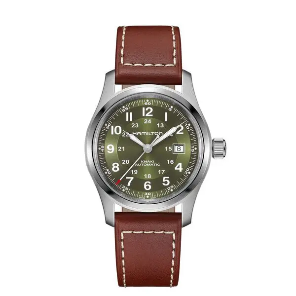 Hamilton Khaki Field Green Dial Watch, 42mm - Stainless Steel