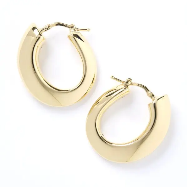 TOSCANO Graduated Oval Hoop Earrings - Yg