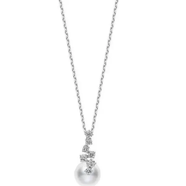 Mikimoto Akoya Pearl And Diamond Pendant - White