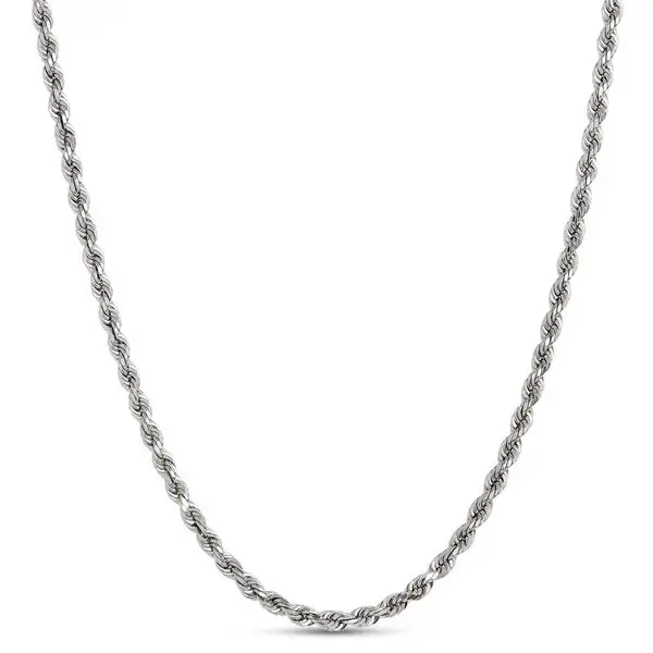 Benbridge 14k White Gold 18-inch Rope Link Necklace - Wg