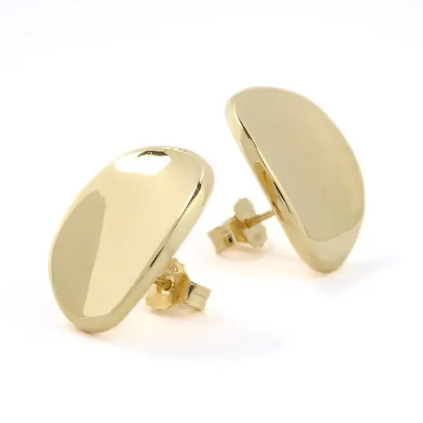 TOSCANO 14k Yellow Gold Oval Stud Earrings - Yg