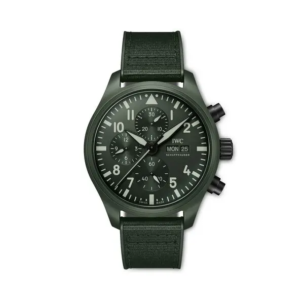 IWC SCHAFFHAUSEN Pilot’s Watch Chronograph Top Gun Edition “woodland” Green Dial, 44.5mm - Rubber