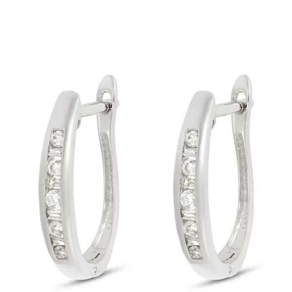 Benbridge Diamond Hoop Earrings - H-j