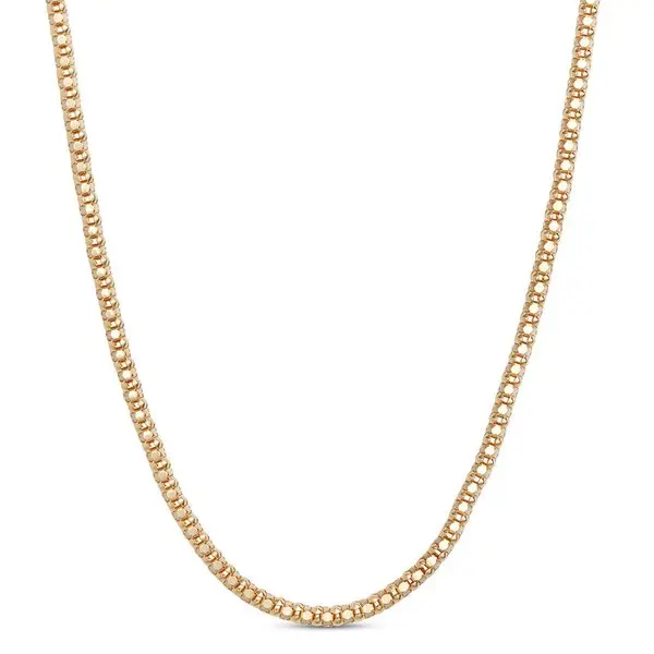 TOSCANO 24-inch 14k Yellow Gold Popcorn Link Necklace - Yg
