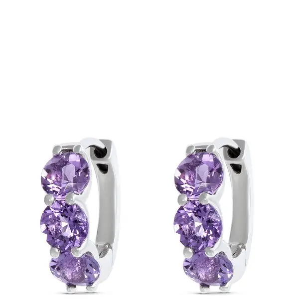 Benbridge Amethyst Hoop Earrings - Purple