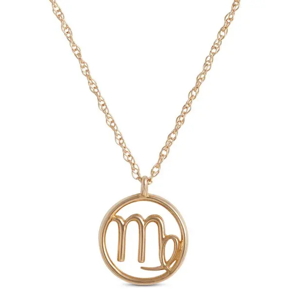 Benbridge Virgo Zodiac Sign Pendant Necklace - Yg