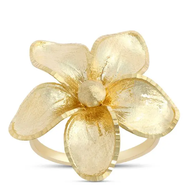 TOSCANO Flower Ring 14k Yellow Gold 3.7gm - Yg