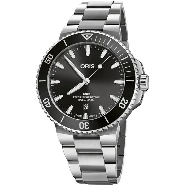ORIS Aquis Date 43 Mm Watch - Stainless Steel