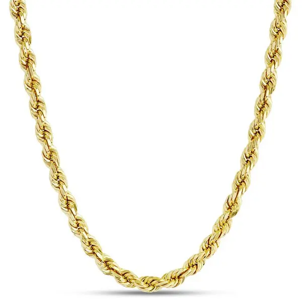 TOSCANO 14k Yellow Gold 24-inch Rope Chain Necklace - Yg