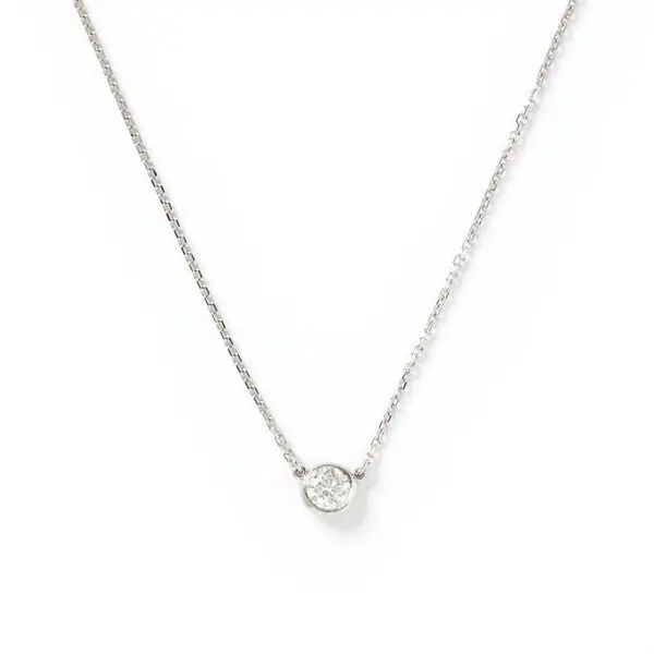 Benbridge Bezel Set Solitaire Diamond Pendant - H-j
