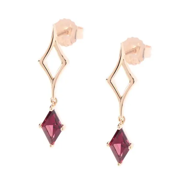 Benbridge Rhodolite Dangle Earrings - Purple