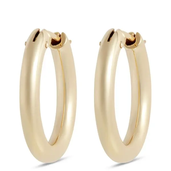 TOSCANO 21mm Oval Hoop Earrings - Yg