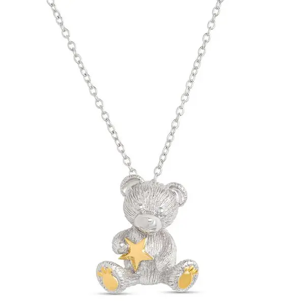 Benbridge Benny Bear With Star Pendant Necklace - Mixed Metals
