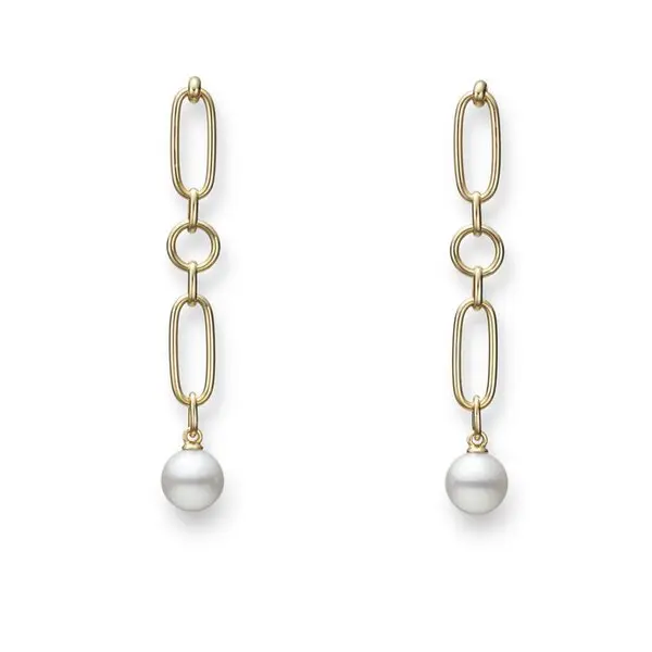 Mikimoto M Code Akoya Pearl Chain Earrings - Yg