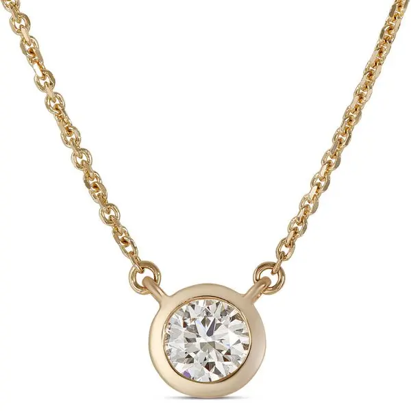 Benbridge Bezel-set Solitaire Diamond Pendant Necklace - J
