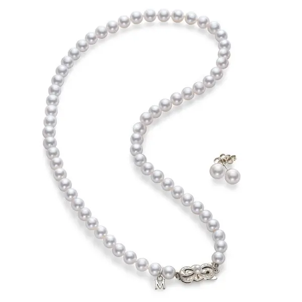 Mikimoto Akoya Cultured Pearl Two-piece Set - Wg