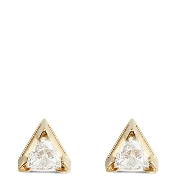 Benbridge Unique Solitaire Trillion Diamond Stud Earrings - H-i