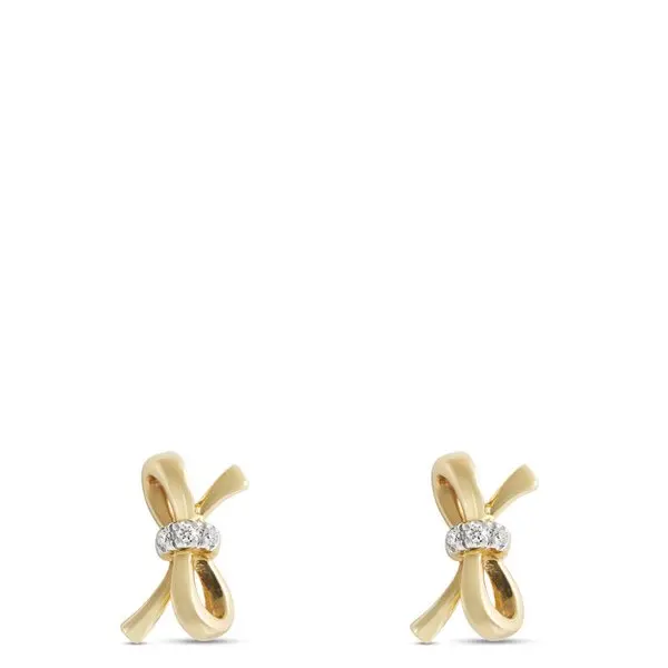 Benbridge Baby Bow Diamond Stud Earrings - H-j