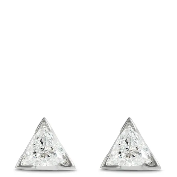 Benbridge Solitaire Trillion Diamond Stud Earrings - H-i