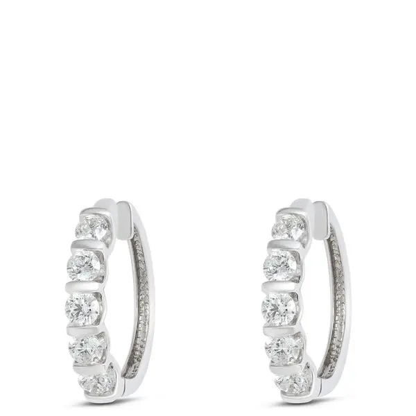Benbridge 22mm Diamond Hoop Earrings - Wg