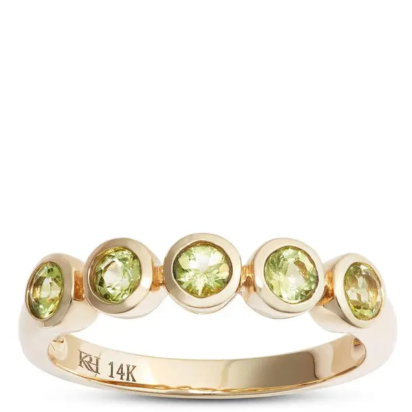 Benbridge 5 Stone Peridot 14k Yellow Gold Ring - Green