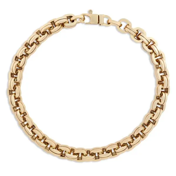 TOSCANO 14k Yellow Gold 8.5-inch Double Oval Bracelet - Yg