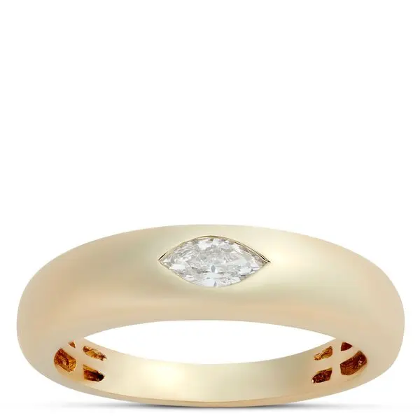 Benbridge Flush Set Diamond Ring, 14k Yellow Gold - Near Colorless