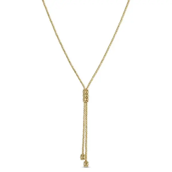 TOSCANO 14k Yellow Gold Beaded Y Necklace - Yg