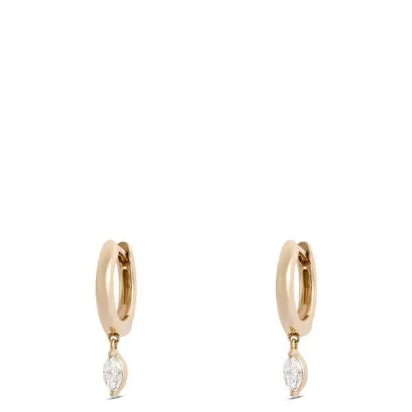 Benbridge 14k Yellow Gold Diamond Hoop Earrings - Yg