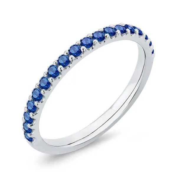 BELLA PONTE Sapphire Band In 14k White Gold - Blue