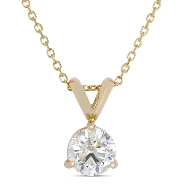 Benbridge Round Solitaire Diamond Pendant - H-j