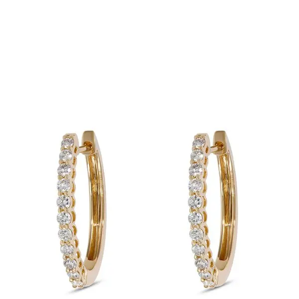 Benbridge 20mm Diamond Hoop Earrings - Yg