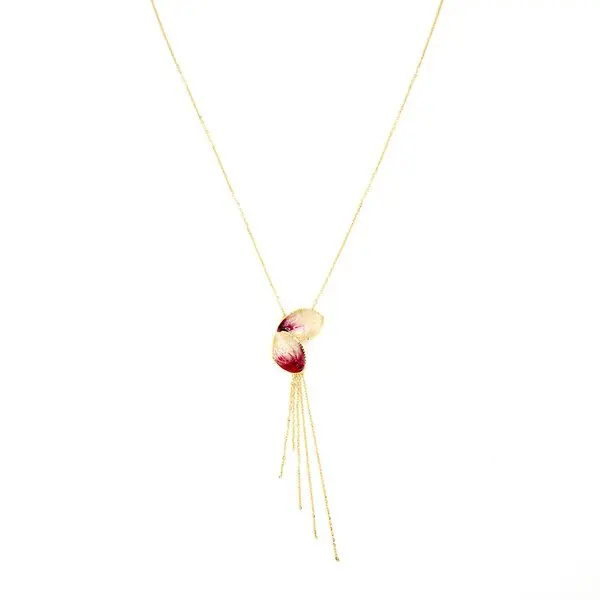 TOSCANO Enamel And Gold Petal Necklace - Yg
