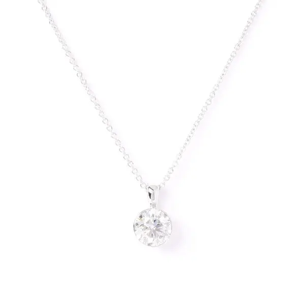 Benbridge 14k White Gold .96 Carat Diamond Pendant Necklace - H-i