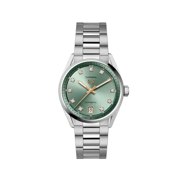 Tag Heuer Carrera Date Watch Green Dial, 36mm - Stainless Steel