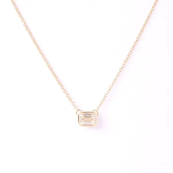 Benbridge Emerald Cut Diamond Pendant Necklace - H-i