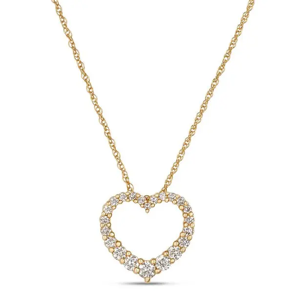 Benbridge Heart-shaped Diamond Pendant Necklace - Yg