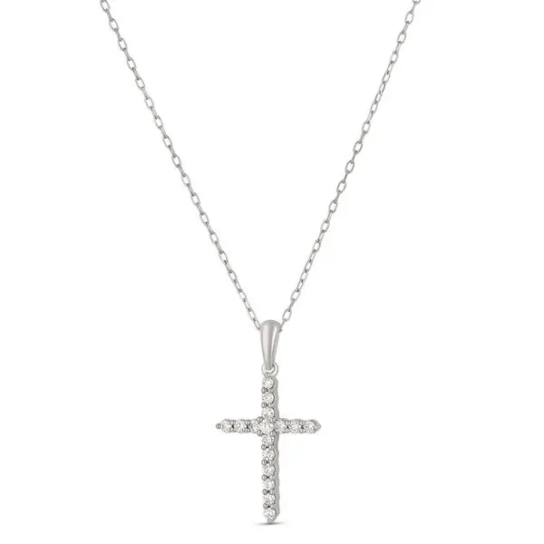 Benbridge Diamond Cross 14k White Gold Pendant - Hij