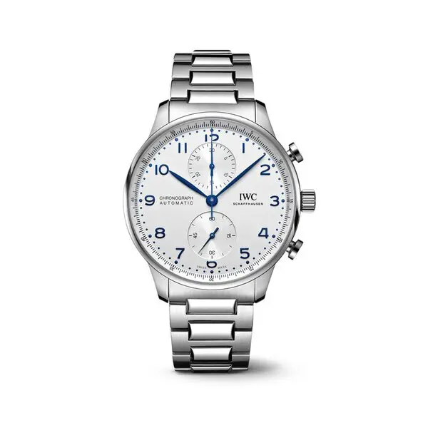 IWC SCHAFFHAUSEN Portugieser Chronograph Silver Dial Watch - Stainless Steel