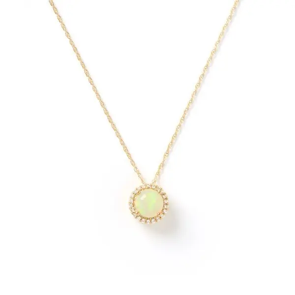 Benbridge Opal And Diamond Pendant Necklace - Green