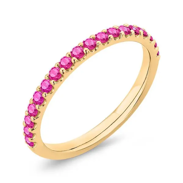 BELLA PONTE Ruby Band 14k Yellow Gold Ring - Red