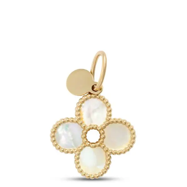 TOSCANO Four-petal Flower Charm - White