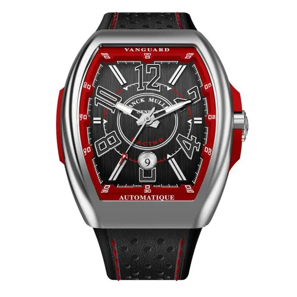 Franck Muller Vanguard Racing Black Dial Watch, 44mm X 53.7mm - Stainless Steel