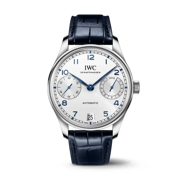 IWC SCHAFFHAUSEN Portugieser Automatic 42 Silver Dial Watch - Stainless Steel