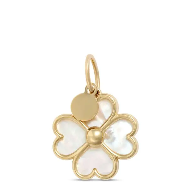 TOSCANO Four-leaf Clover Charm - White